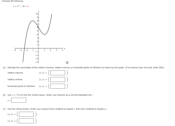 Solved Consider the following -x - 3x + 6 (a) Estimate the | Chegg.com