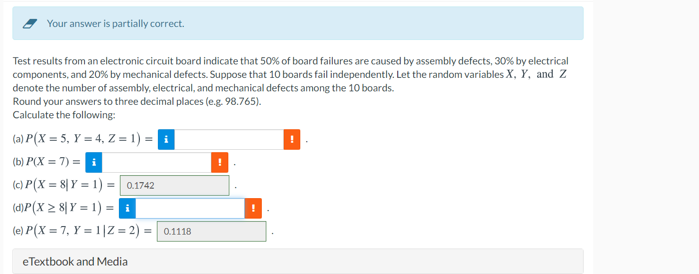 Solved Your answer is partially correct. Test results from | Chegg.com