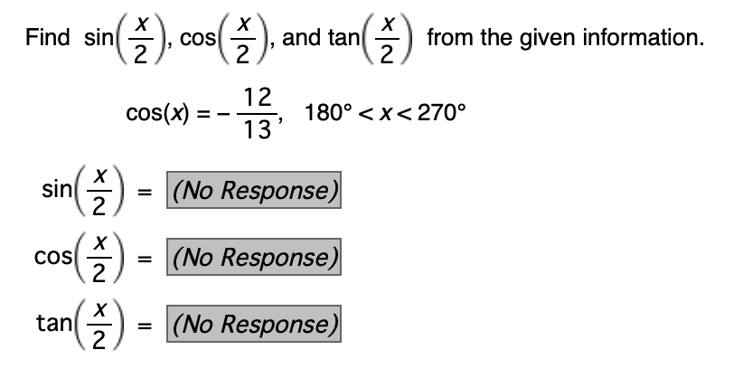 Solved Find sin偍) cos偍), and tan( ) from the given | Chegg.com