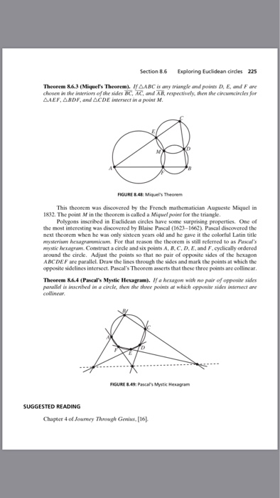 Solved Then construct a diagram to show Miquel's Theorem (3 | Chegg.com