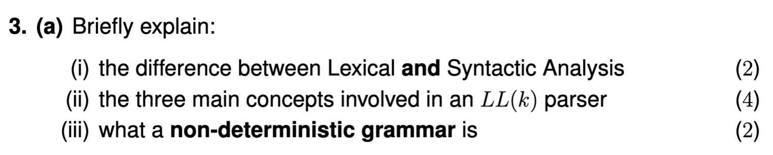 Solved 3. (a) Briefly explain: (i) the difference between | Chegg.com