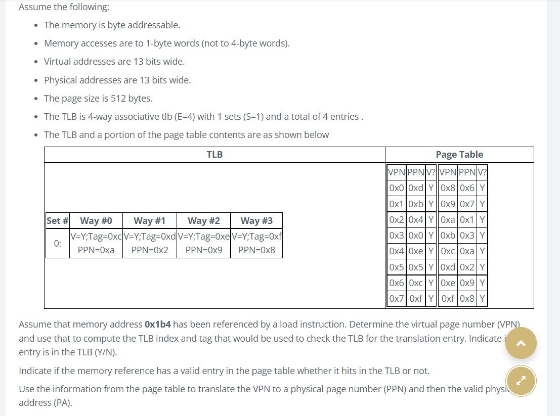 Solved Assume the following: - The memory is byte | Chegg.com