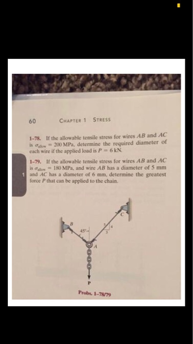 Solved 60 CHAPTER 1 STRESS 1-78. If the allowable tensile | Chegg.com