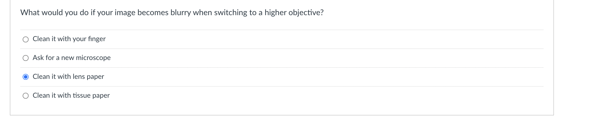 Solved What would you do if your image becomes blurry when | Chegg.com