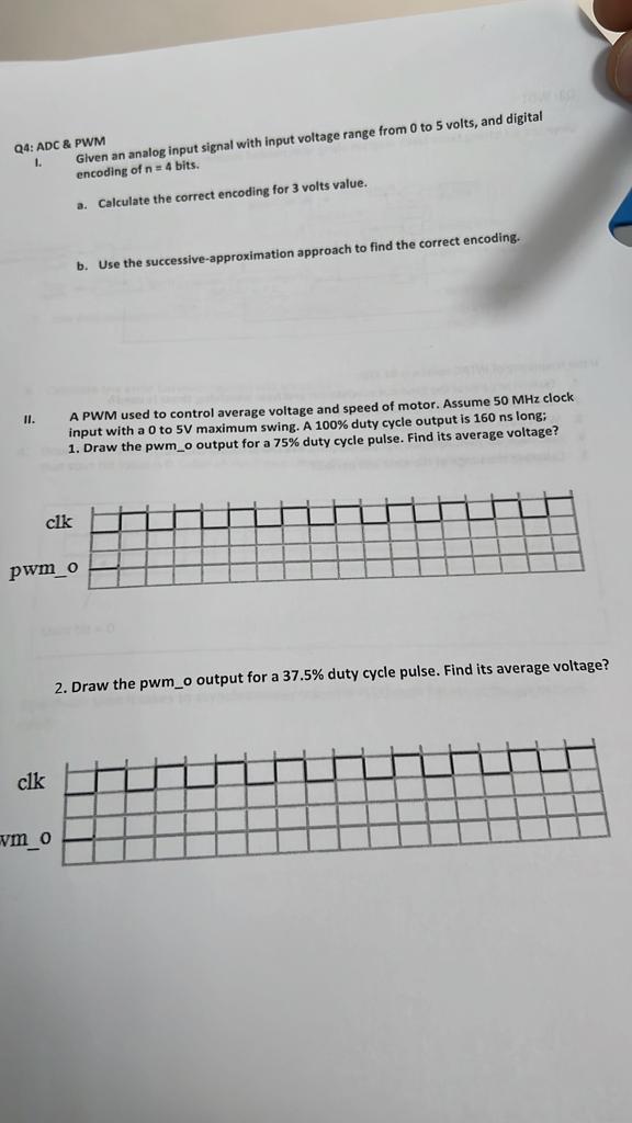 Solved 1. Glven an analog input signal with input voltage | Chegg.com
