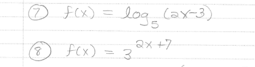 Solved f(x)=log5(2x−3)f(x)=32x+7 | Chegg.com