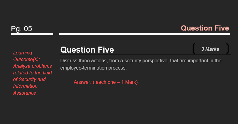 Solved Discuss three actions, from a security perspective, | Chegg.com