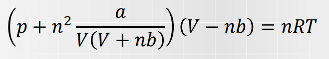 Solved (p+n2V(V+nb)a)(V−nb)=nRTα=(1+μ(1−Tr))2 | Chegg.com