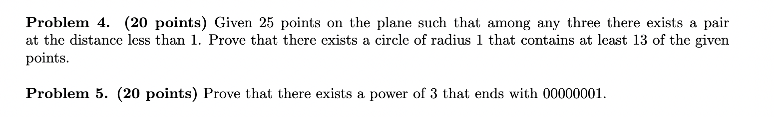 Solved Problem 4. (20 points) Given 25 points on the plane | Chegg.com