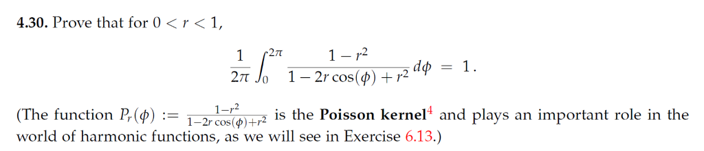 Solved 4.30. Prove that for 0 〈 r 〈 1, 27 2n Jo 1-2t cos(φ) | Chegg.com