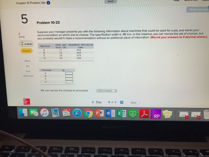 Solved Chapter 10 Problem Set Check my work 5 Problem 10-23 | Chegg.com