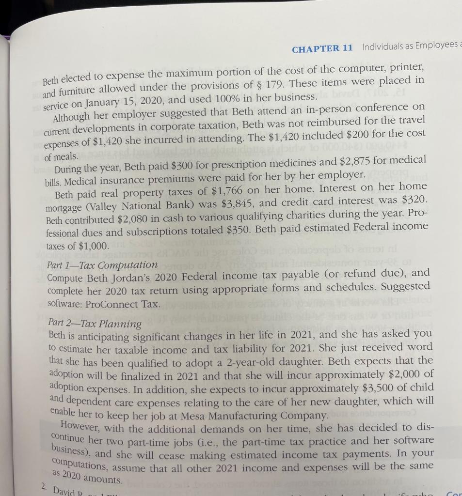 Solved cal Thinking ct Tax Beth R. Jordan lives at 2322 | Chegg.com