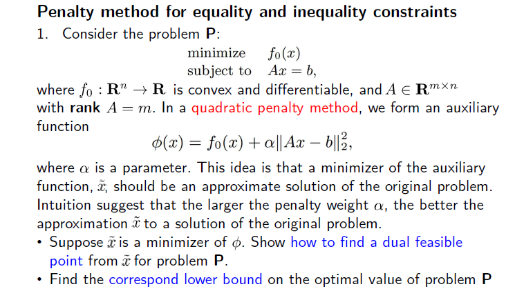 Solved Penalty method for equality and inequality | Chegg.com