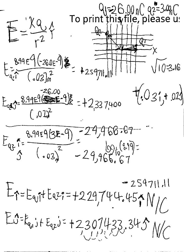 Solved Given the two charged particles shown in the figure | Chegg.com