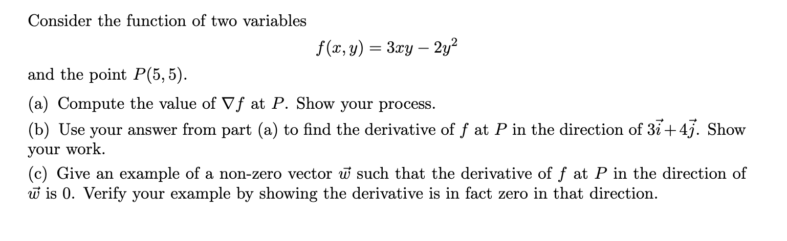 Solved Consider the function of two variables f(x, y) = 3xy | Chegg.com