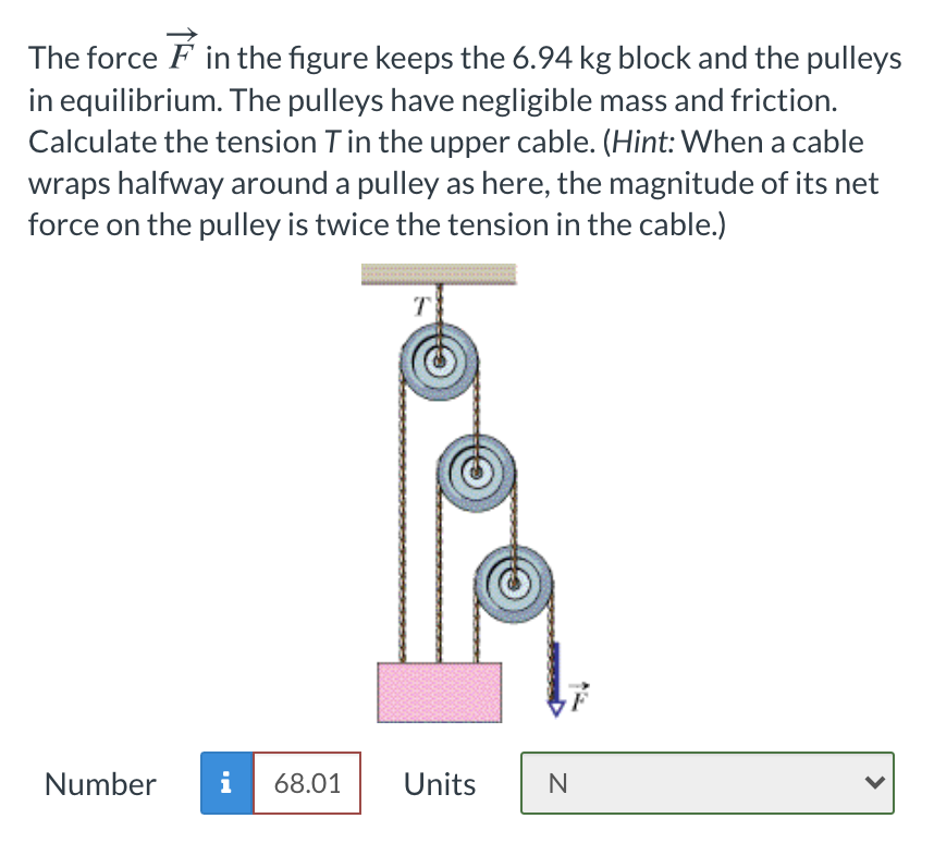 Solved The force F in the figure keeps the 6.94 kg block and | Chegg.com