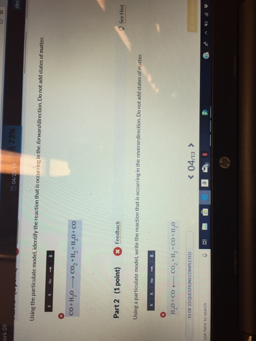 Solved 04 Question (4points) Use the particulate models | Chegg.com
