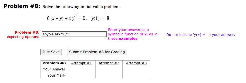 Solved Problem #8: Solve the following initial value | Chegg.com