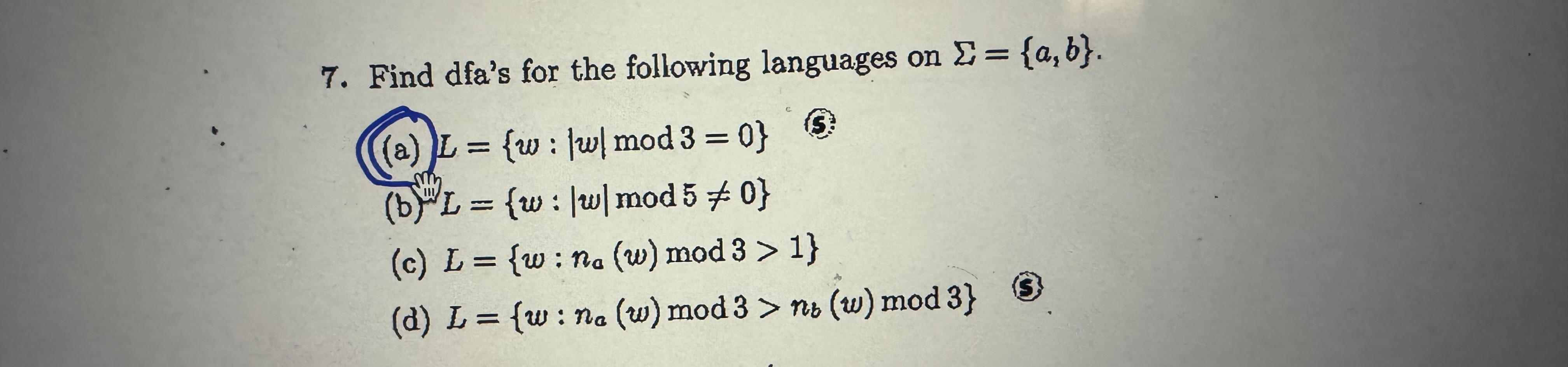 Solved Find dfa's for the following languages on | Chegg.com