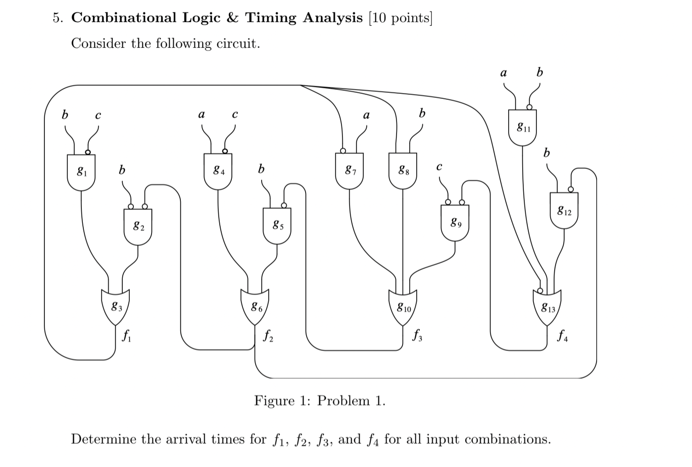 Solved 5. Combinational Logic & Timing Analysis (10 points] | Chegg.com