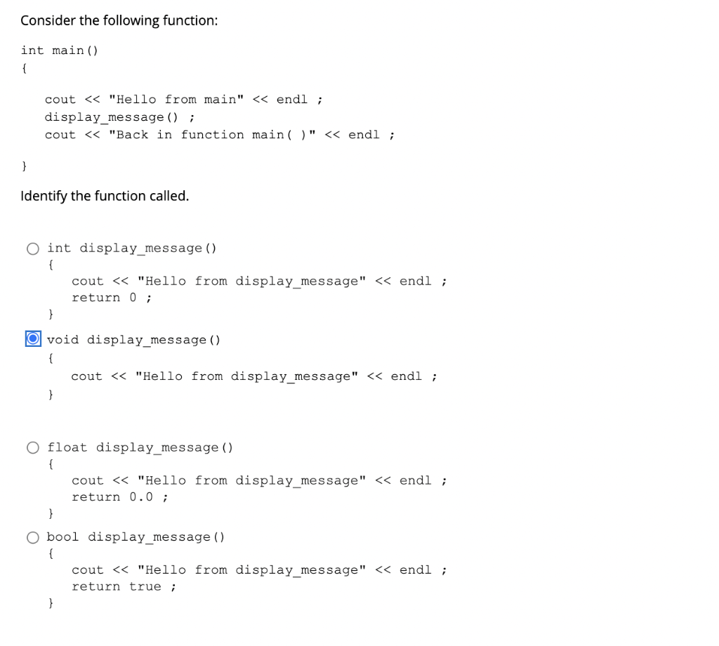 Solved Consider the following function: int main() { cout