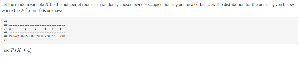 Solved Let the random variable X be the number of rooms in a | Chegg.com