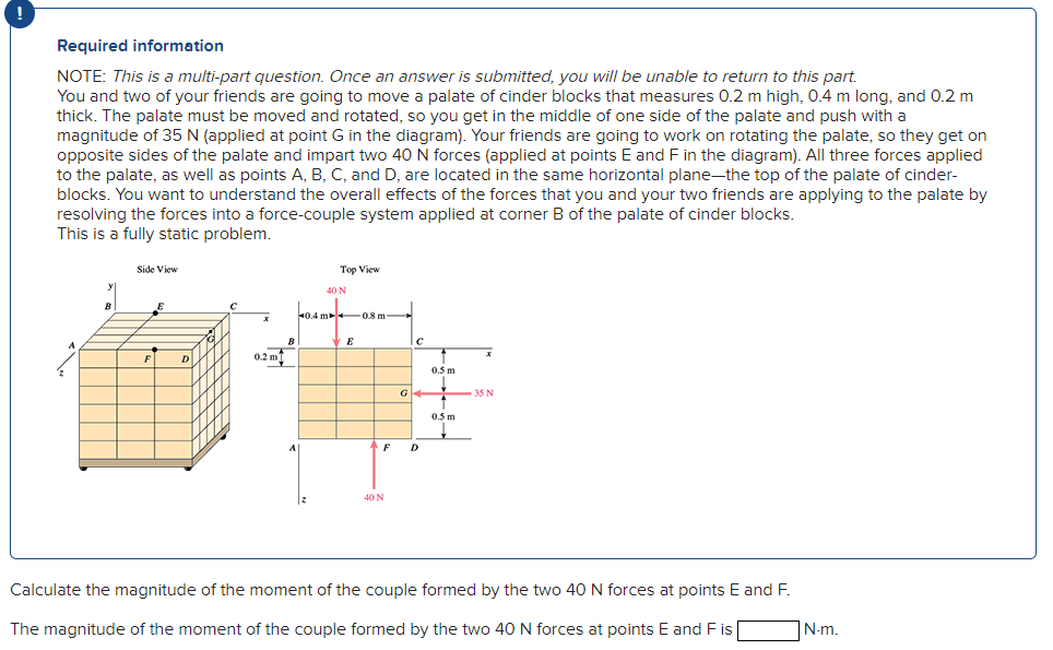 Solved Required information NOTE: This is a multi-part | Chegg.com