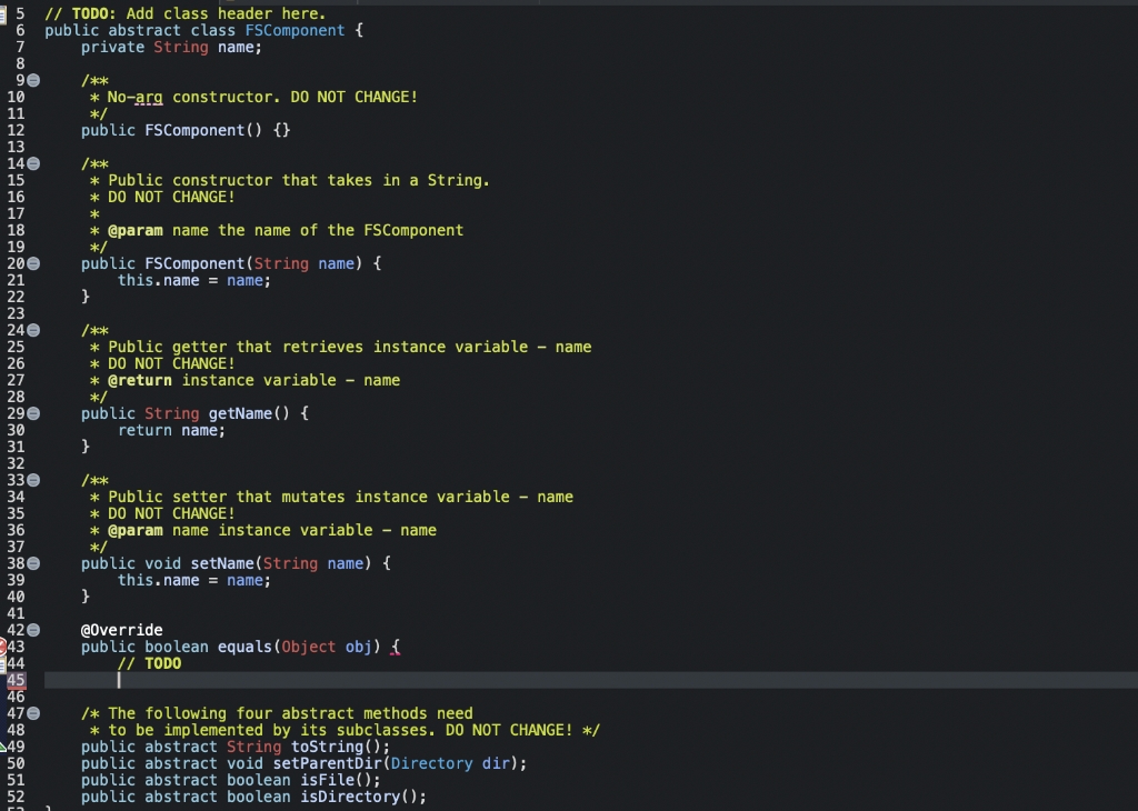 Solved Part 3: File.java The File abstract class inherits | Chegg.com