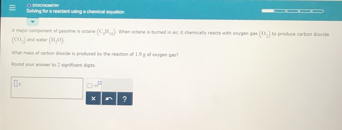 Solved Solving for a reactant using a chemical equation A | Chegg.com