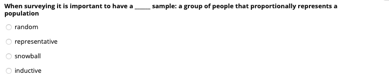 Solved sample: a group of people that proportionally | Chegg.com