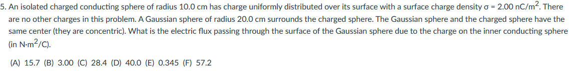 Solved 5. An isolated charged conducting sphere of radius | Chegg.com