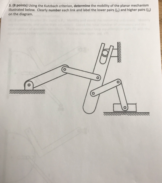 Solved 3. (8 points) Using the Kutzbach criterion, determine | Chegg.com Solved 3. (8 points) Using the Kutzbach criterion, determine | Chegg.com