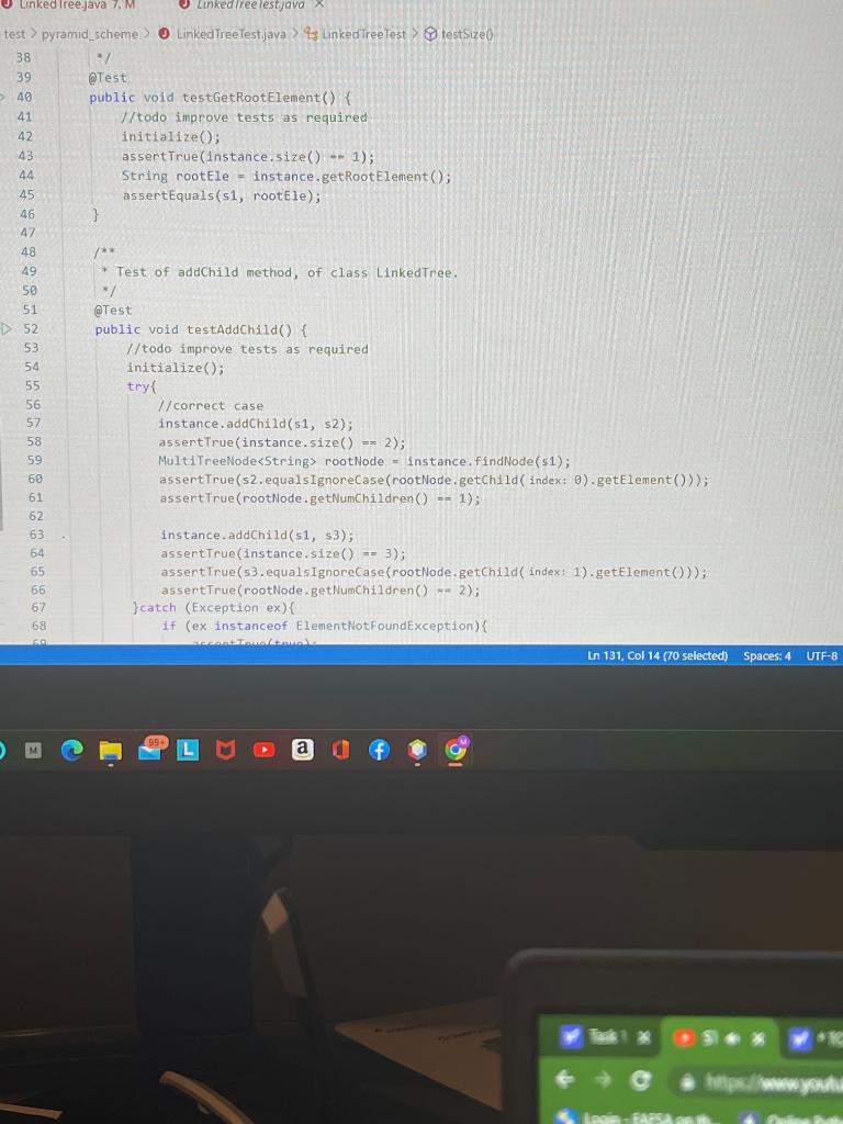 pyramid_scheme > ( LinkedTreelest.java > \& | Chegg.com