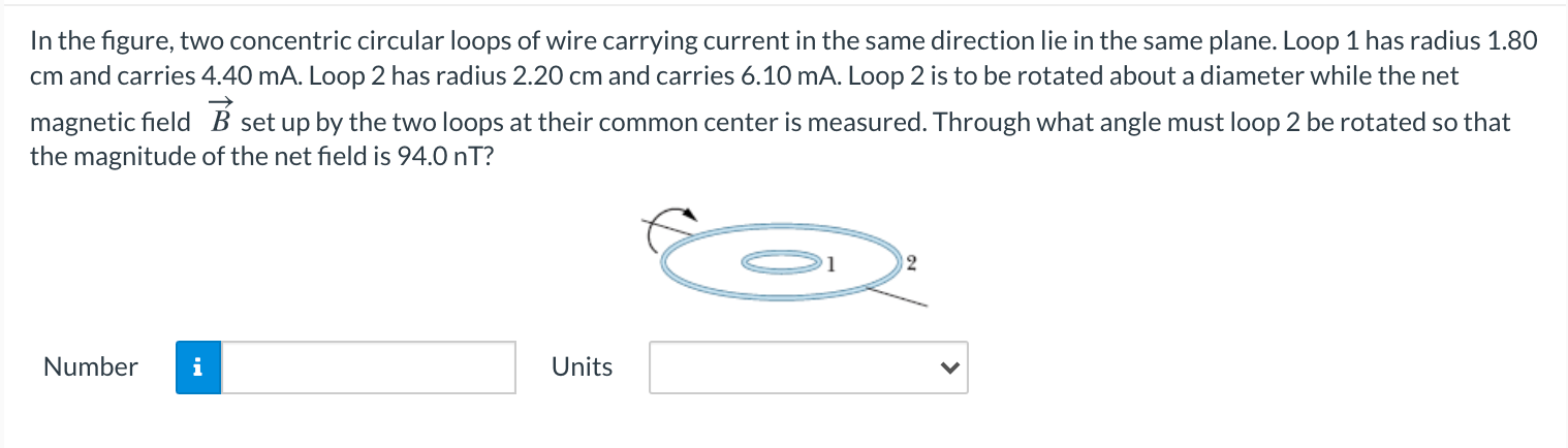 Solved In the figure, two concentric circular loops of wire | Chegg.com