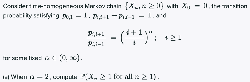 0, the transition Consider time-homogeneous Markov | Chegg.com