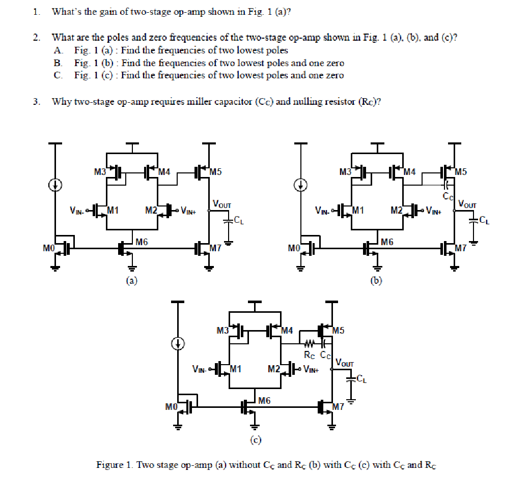 1 Whats The Gain Of Two Stage Op Amp Shown In Fig 1