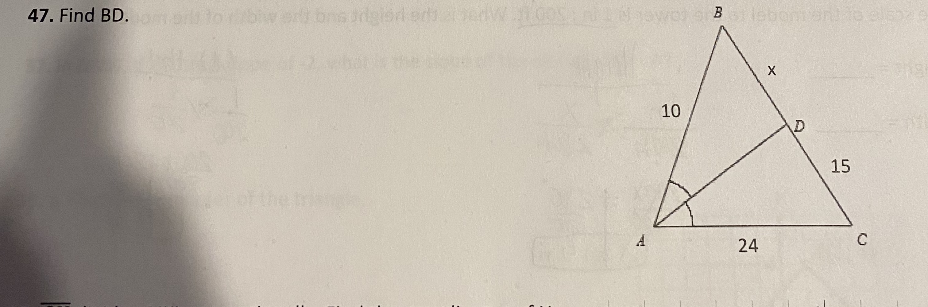 Solved 47. Find BD. | Chegg.com