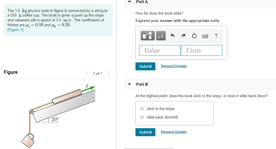 Solved Part A The 1.5 kg physics book in figure is connected | Chegg.com
