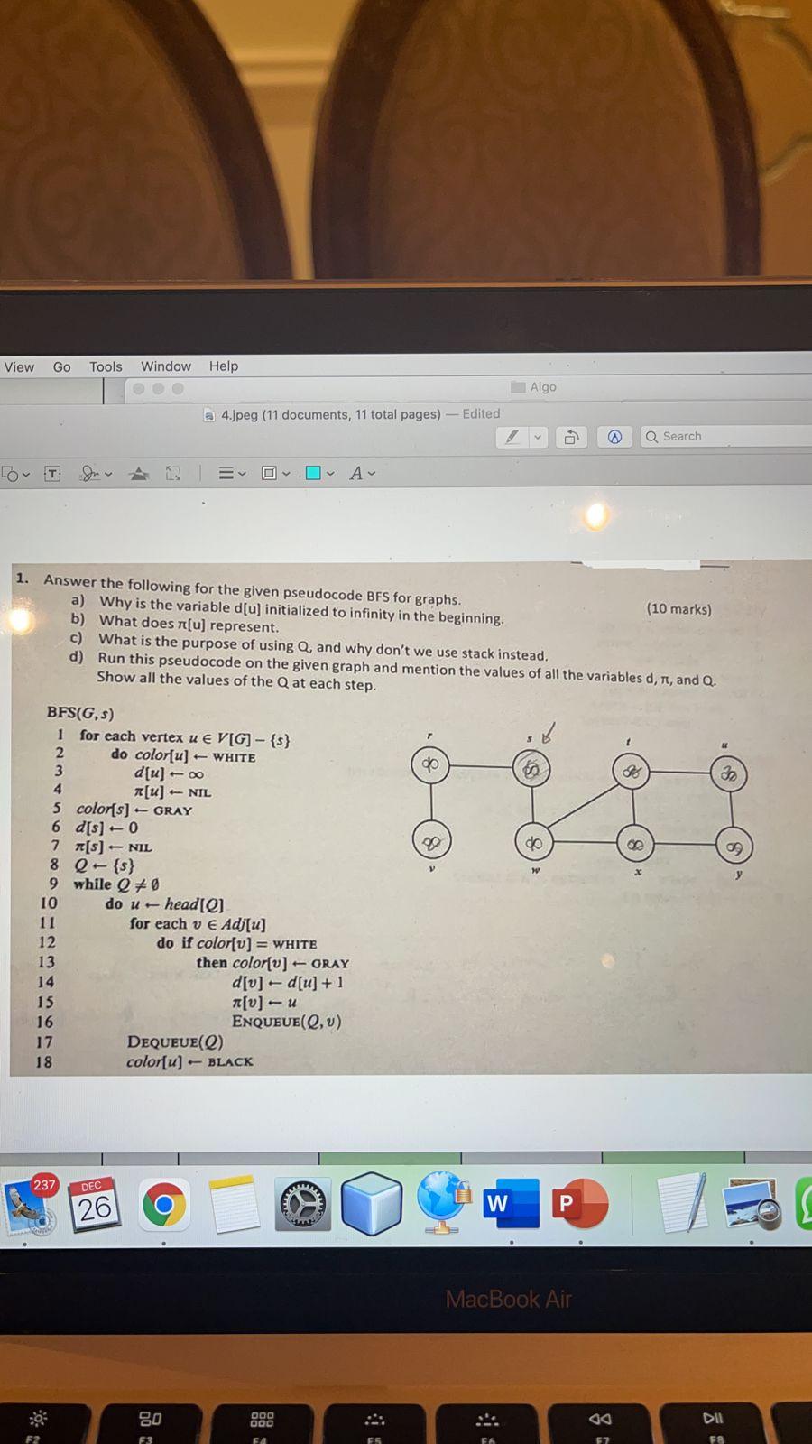 Solved View Go Tools Window Help Algo a 4.jpeg (11 | Chegg.com