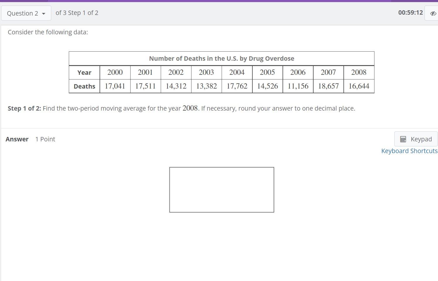 [Solved]: Consider the following data: Number of Deaths in