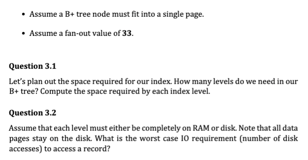 Solved Question 3 - B+ Trees We've seen how B+ Trees can be | Chegg.com