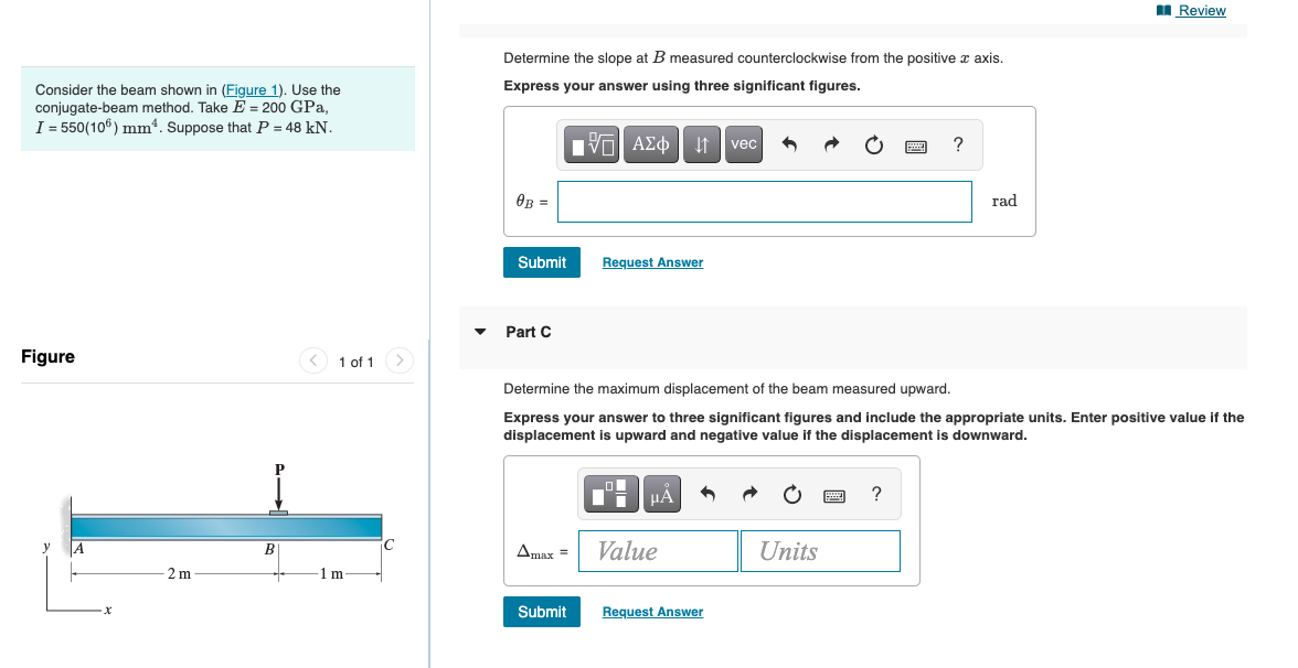 Solved Determine the slope at B measured counterclockwise | Chegg.com