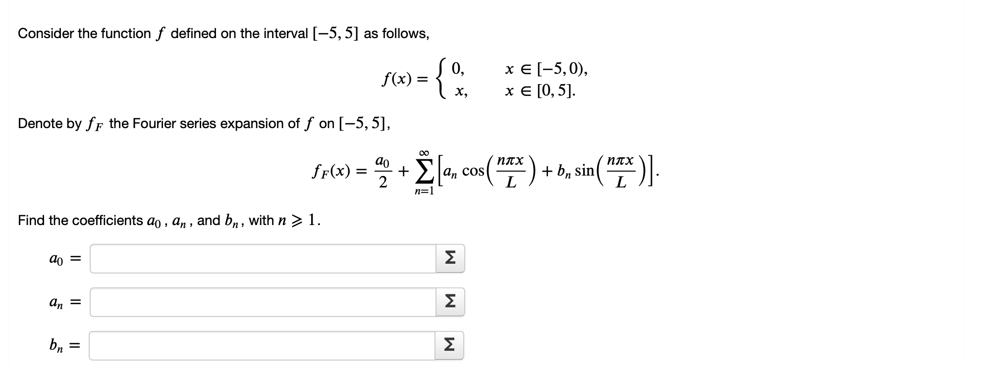 Solved Consider the function f defined on the interval | Chegg.com