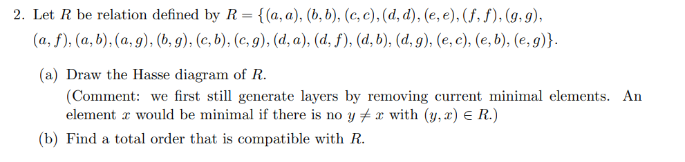 Solved 2 Let R Be Relation Defined By 