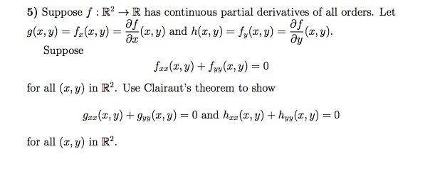 Solved 5) Suppose f:R? + R has continuous partial | Chegg.com