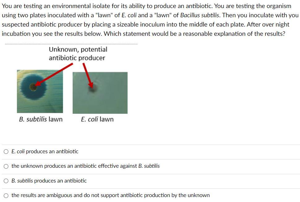 Solved You are testing an environmental isolate for its | Chegg.com