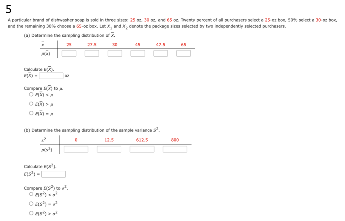 Solved particular brand of dishwasher soap is sold in three | Chegg.com