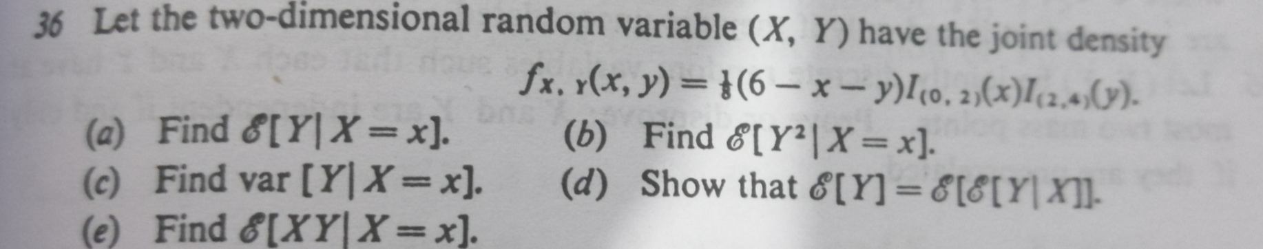 Solved 36 Let the two-dimensional random variable (X, Y) | Chegg.com