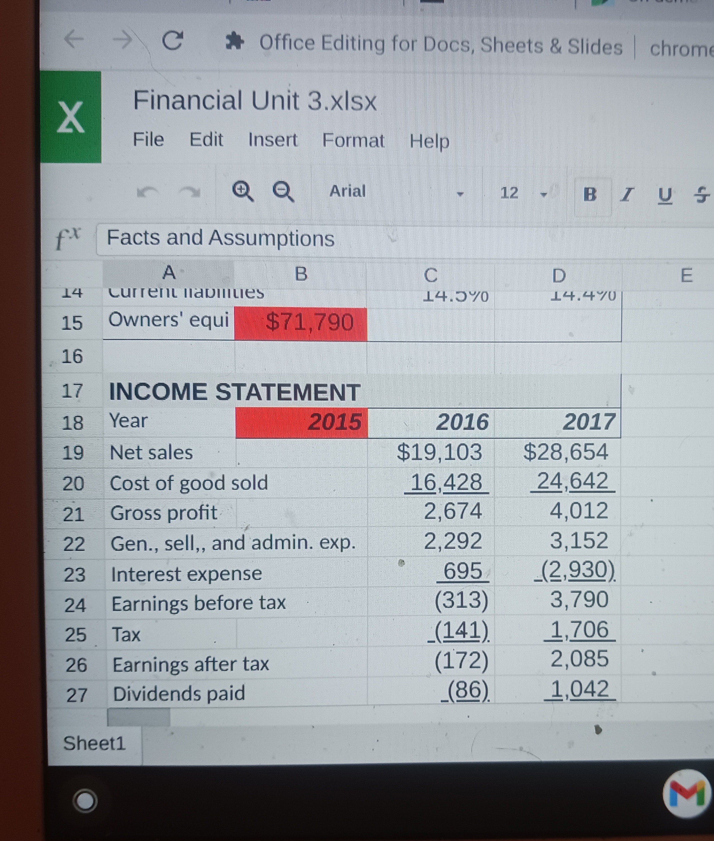 Using the Excel Financial Forecast worksheet, | Chegg.com