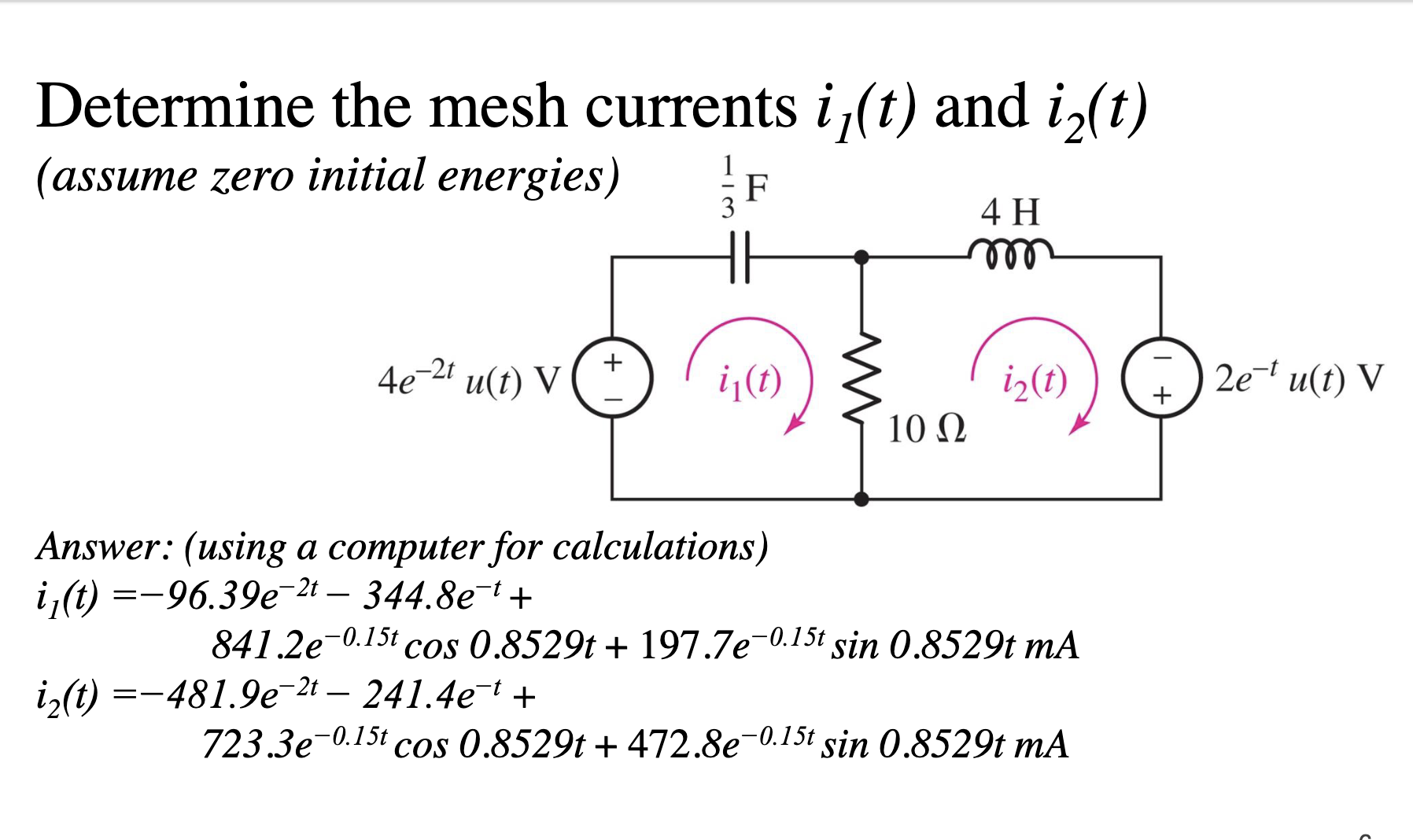 Solved I need help with finding i1 and i2 using mesh. Please | Chegg.com